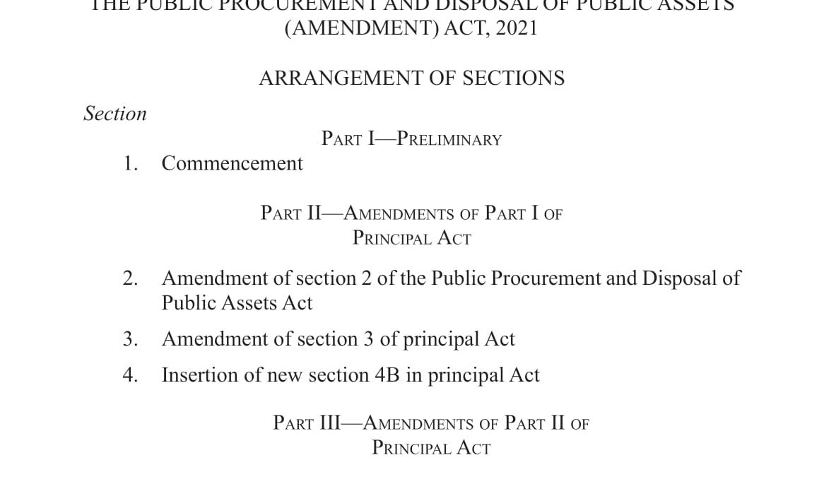 PPDA ACT AMMENDED – The Public Procurement and Disposal of Public ...