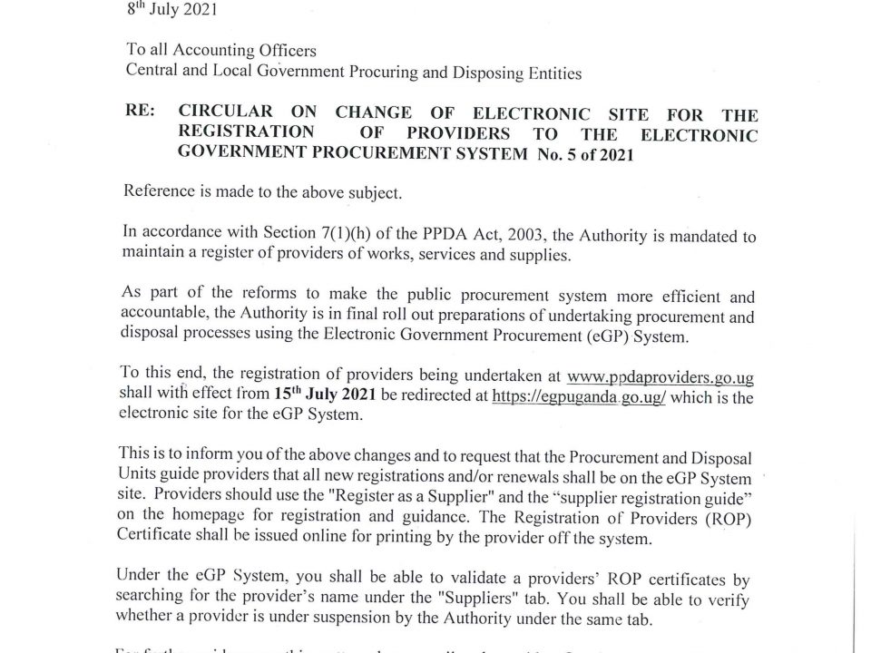 The Public Procurement and Disposal of Public Assets Authority ...